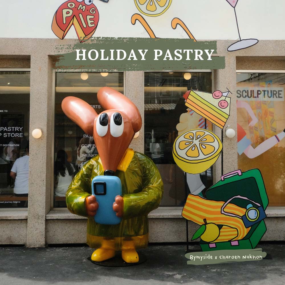 Holiday pastry x Wednesday น้องหมาดัชชุน คาเฟ่ย่านเจริญนคร